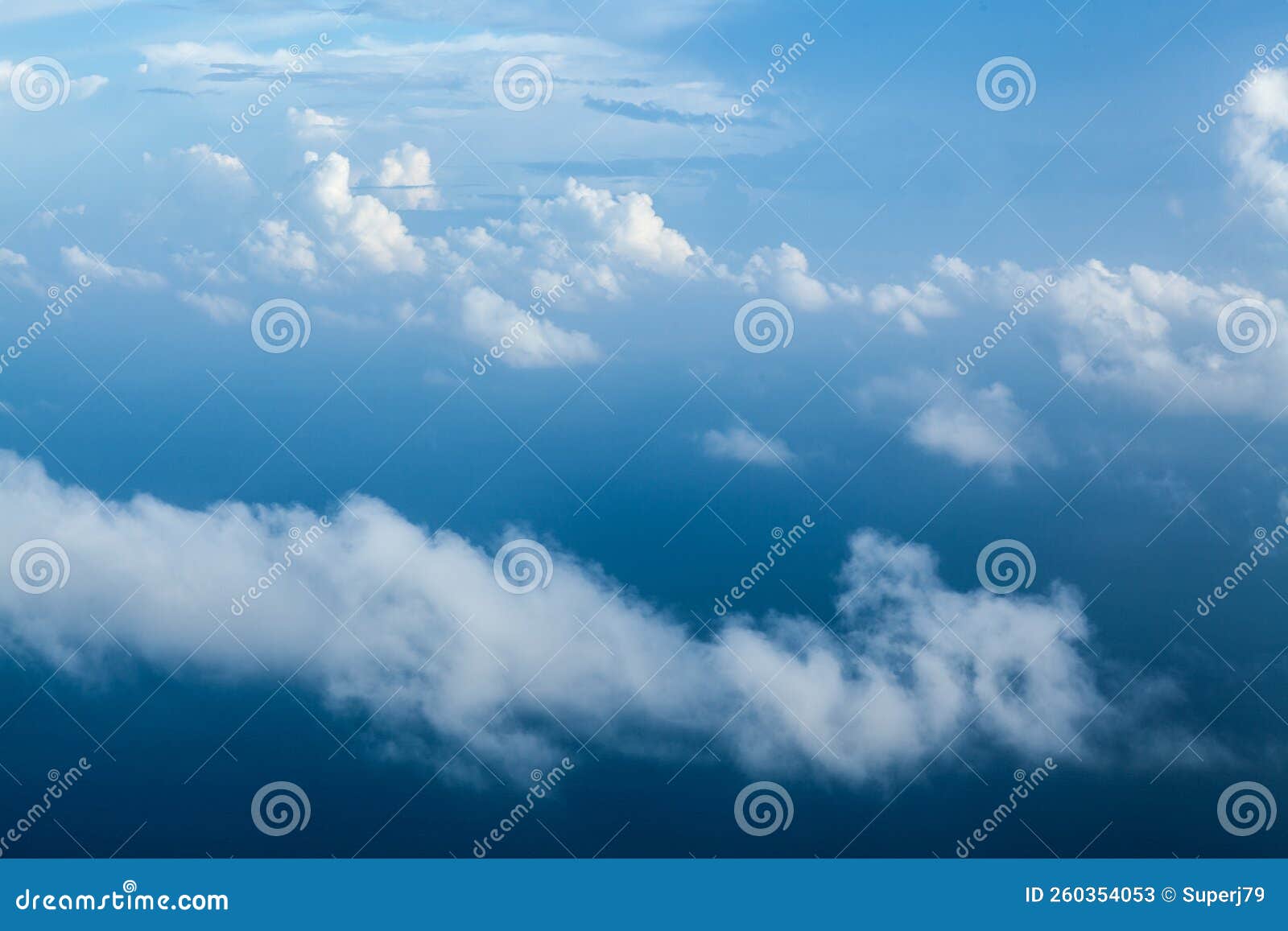 Unpredictable Sea of Clouds of Different Shapes in the Sky Stock Image ...