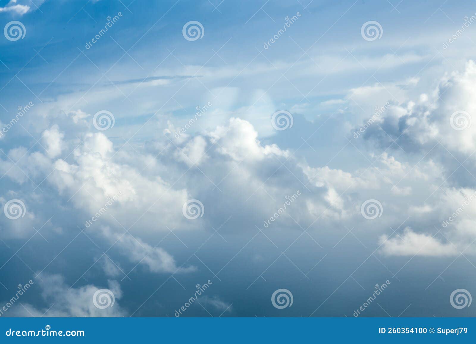Unpredictable Sea of Clouds of Different Shapes in the Sky Stock Photo ...