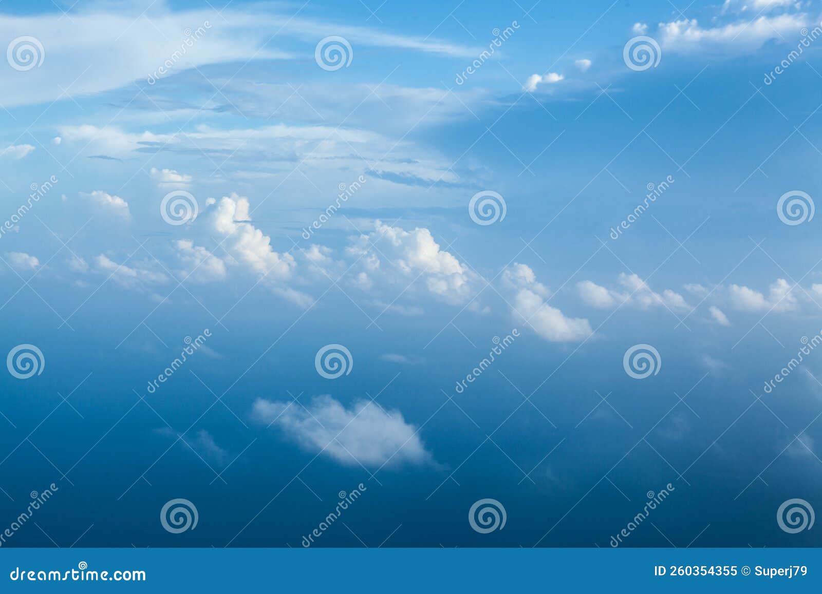 Unpredictable Sea of Clouds of Different Shapes in the Sky Stock Image ...