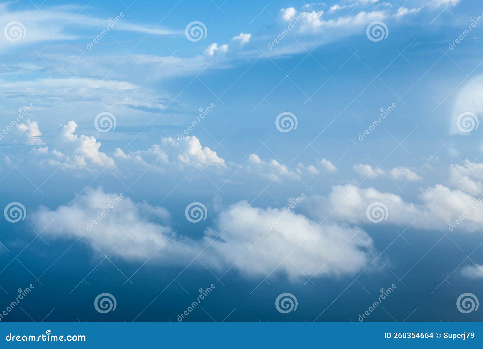 Unpredictable Sea of Clouds of Different Shapes in the Sky Stock Photo ...