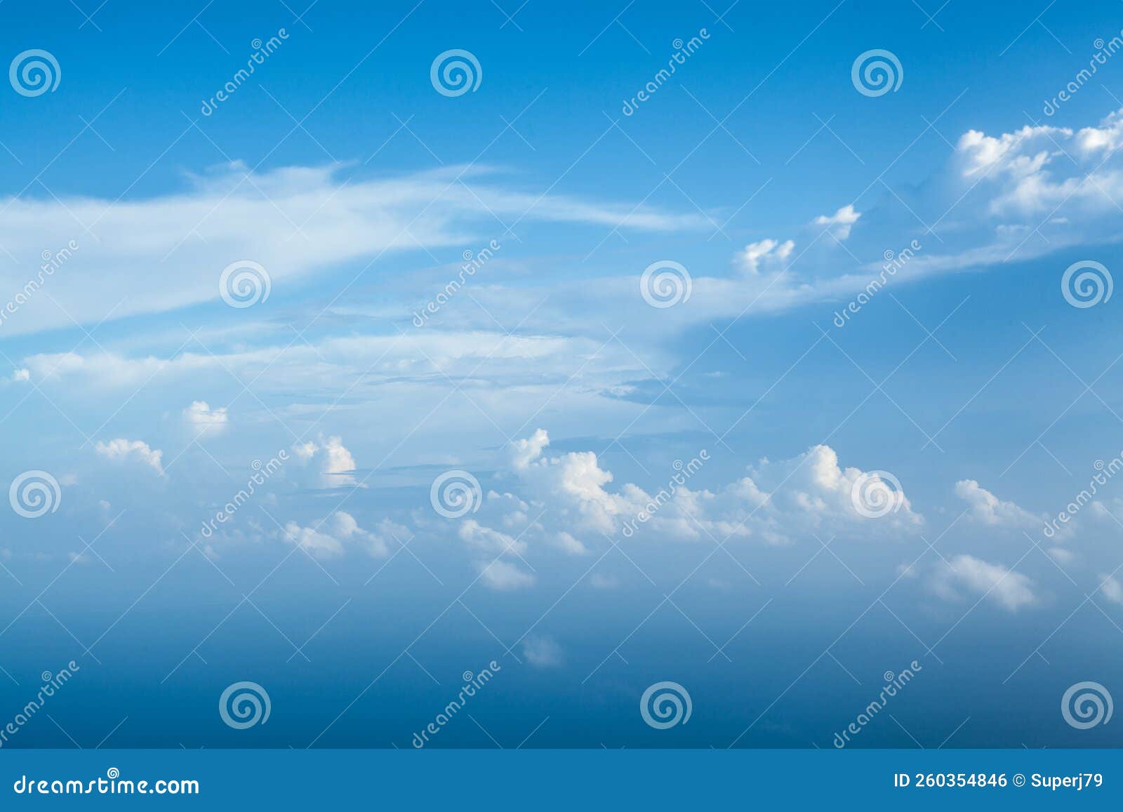 Unpredictable Sea of Clouds of Different Shapes in the Sky Stock Photo ...
