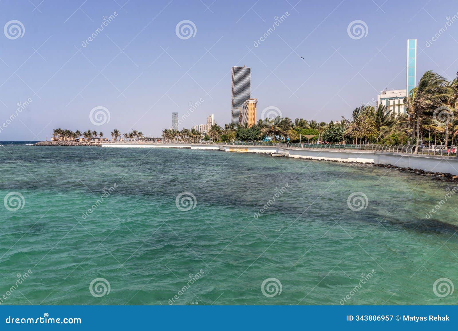 Sea Coast in Jeddah, Saudi Arab Stock Image - Image of city, view ...