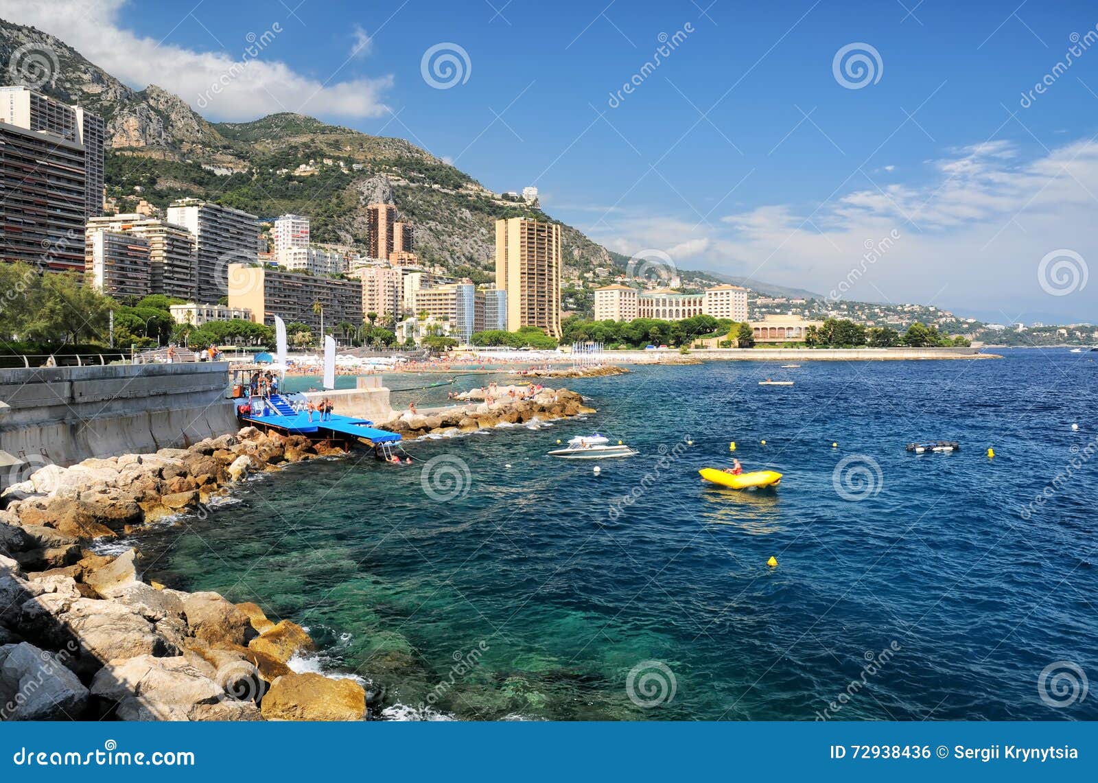 Sea coast in Monaco stock photo. Image of europe, journey - 72938436