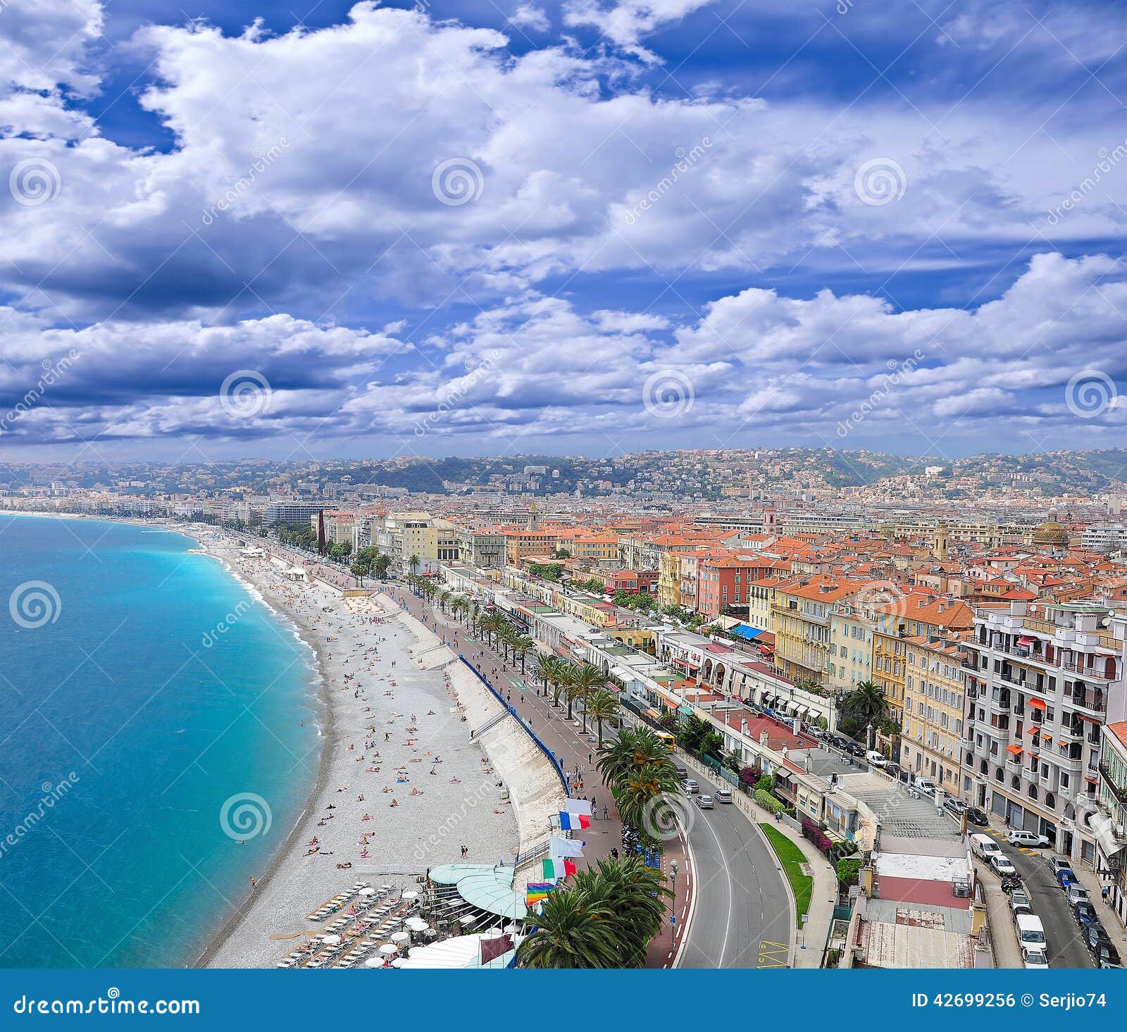 Sea coast of Nice. editorial photo. Image of ligurian - 42699256