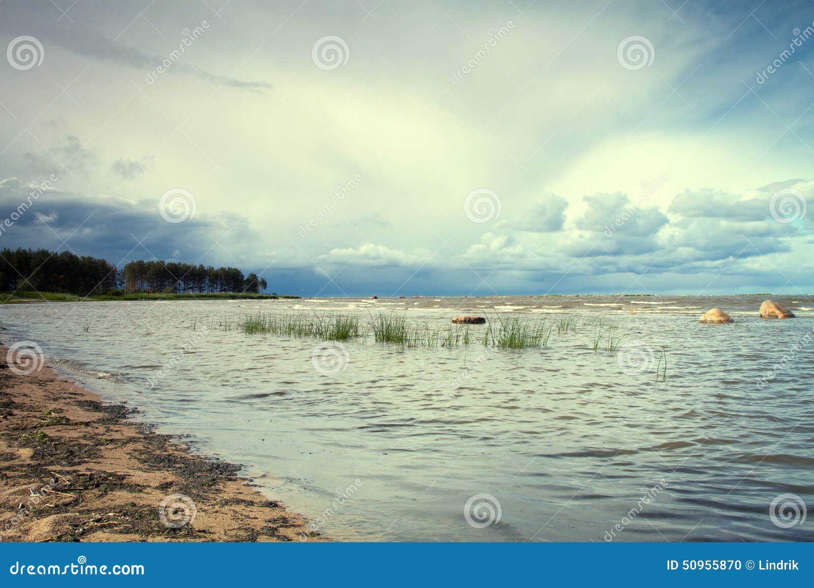 Sea Coast in the Spring in Hot Weather Stock Photo - Image of blue ...