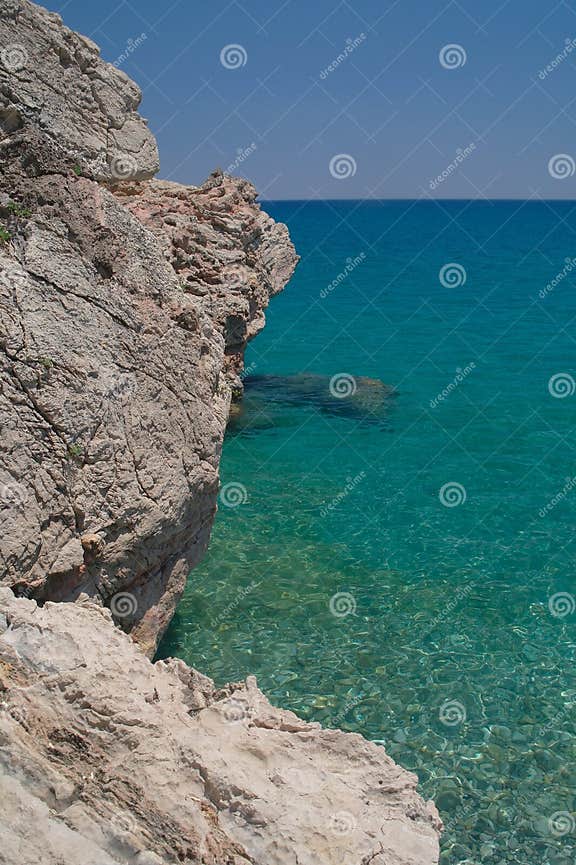 Sea coast,Turkey. stock photo. Image of romantic, cliff - 26355062