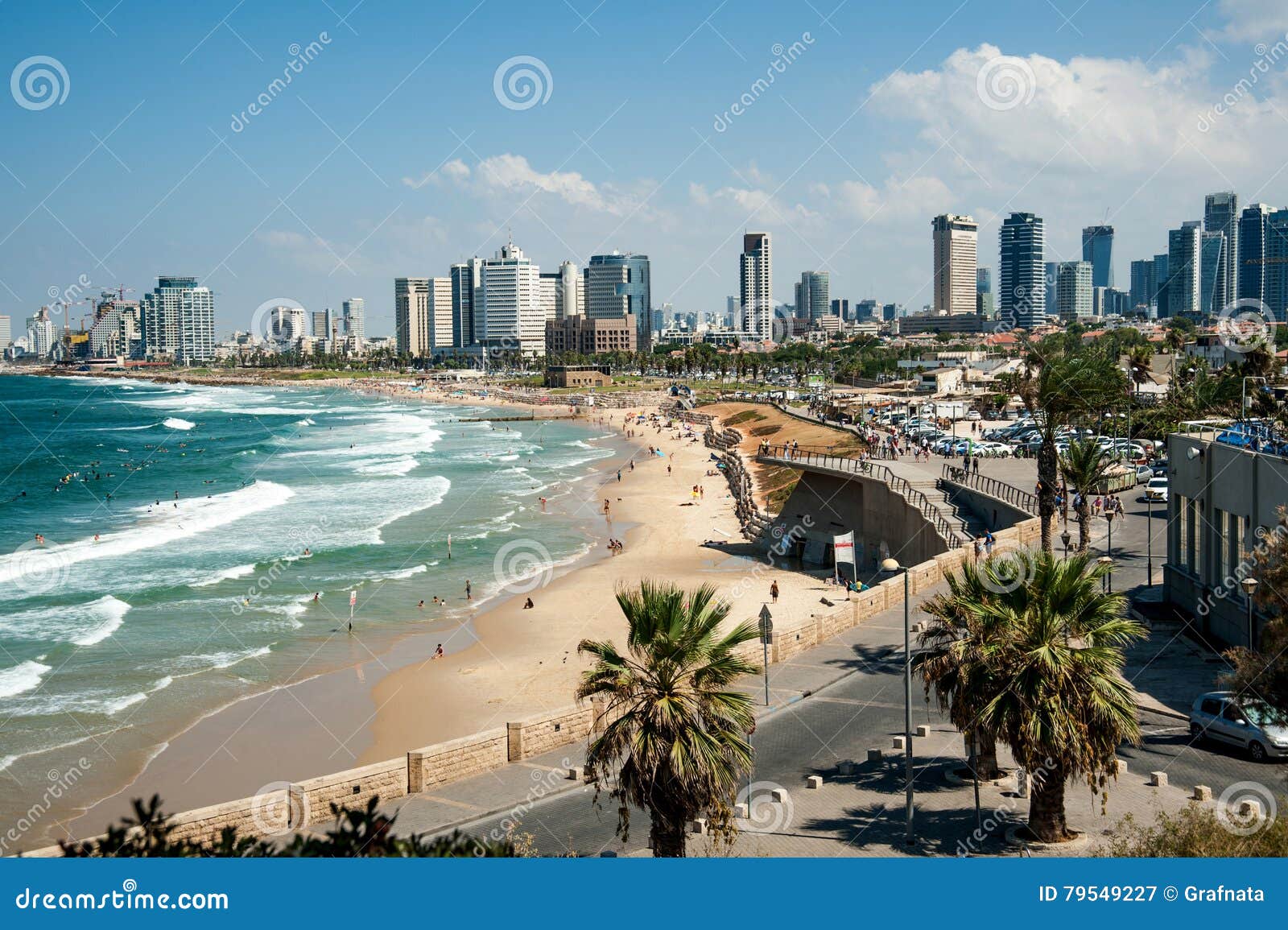 Sea Coast and the View of the Tel Aviv.Summer. Editorial Photography ...