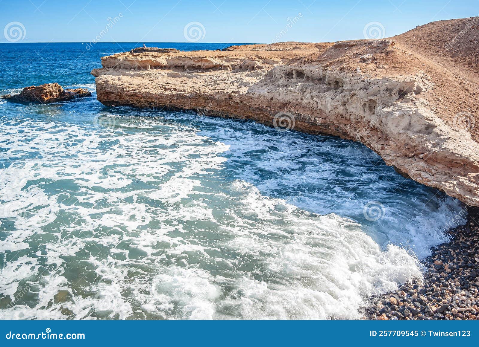 Sea Coast with White Foam. Stone Shore Stock Image - Image of scenery ...
