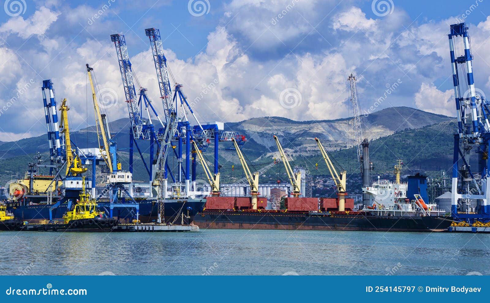 Sea Commercial Port on the Black Sea Stock Image - Image of trade ...