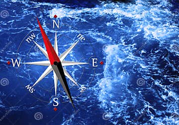 Sea and compass stock image. Image of discovery, navigate - 14675567