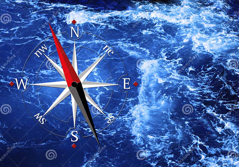 Sea and compass stock image. Image of discovery, navigate - 14675567