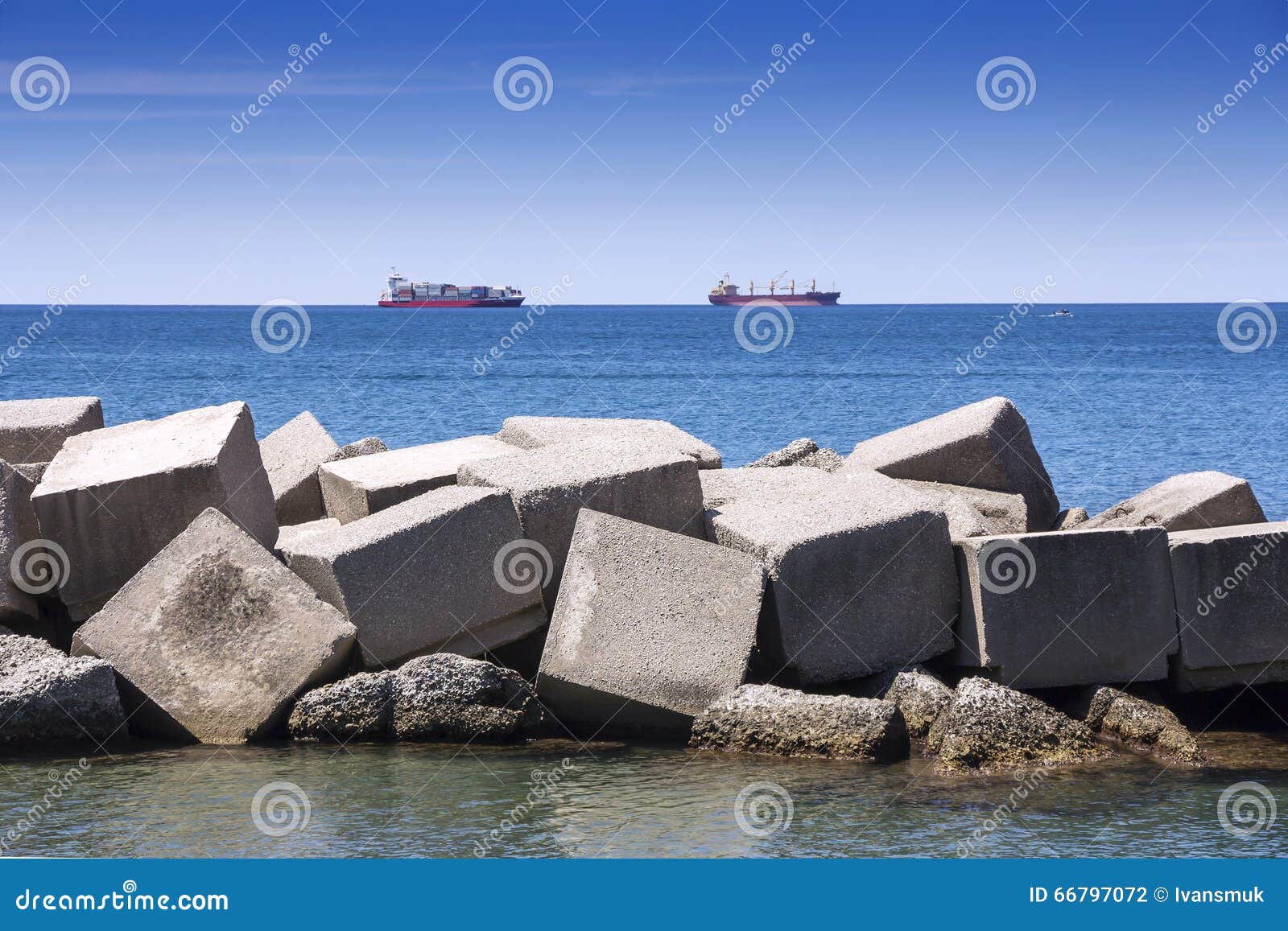 Sea concrete dam stock photo. Image of architecture, gates - 66797072