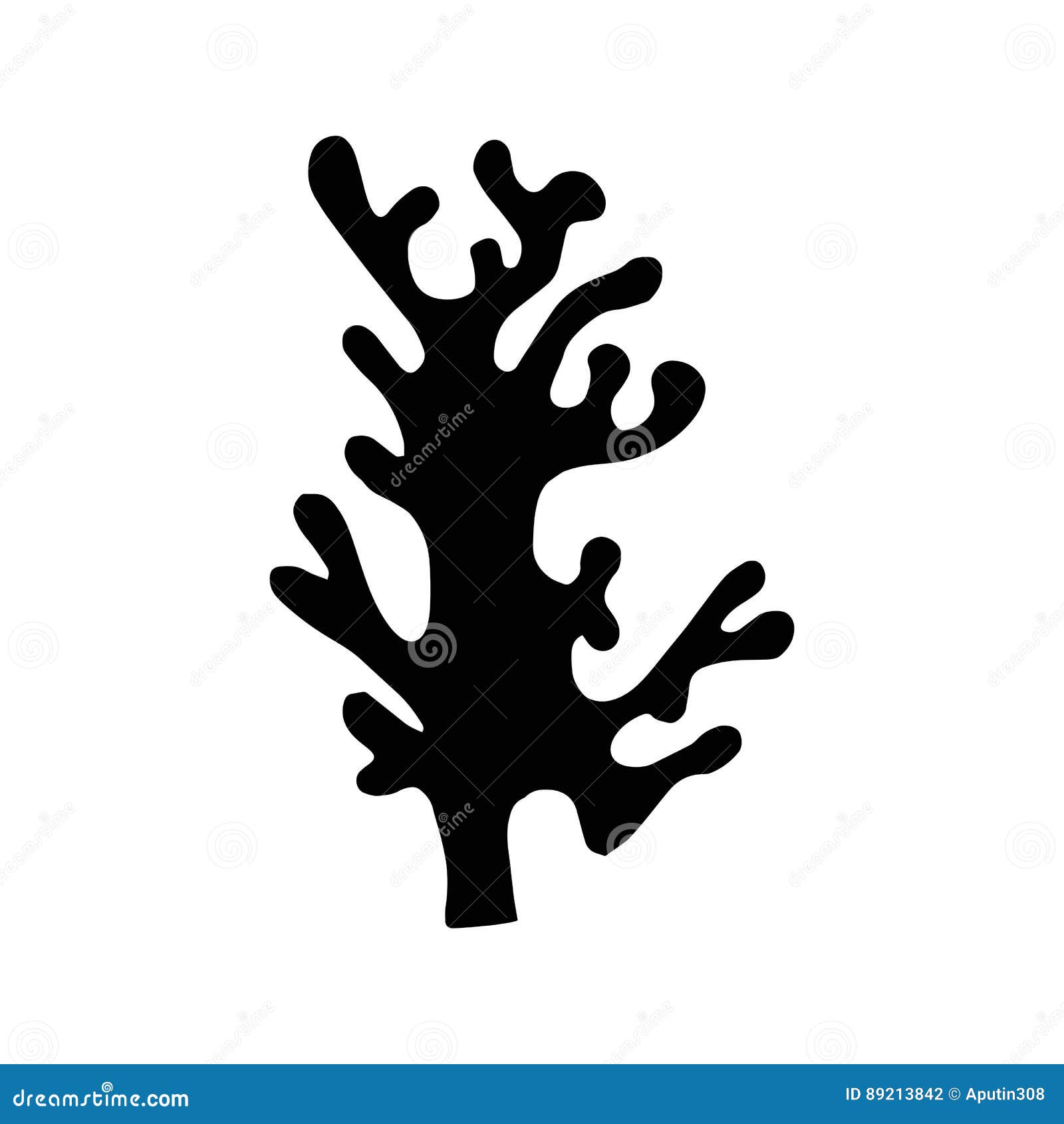 Sea Corals Silhouette Vector Stock Vector - Illustration of reef, black ...