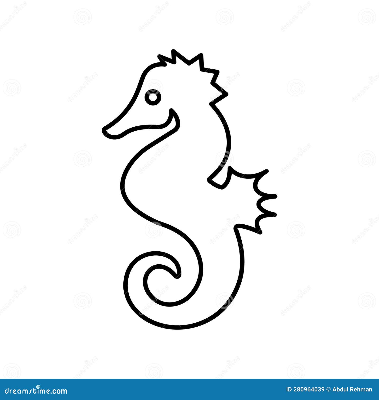 Sea Creature Outline Vector Icon that Can Easily Edit or Modify. Stock ...
