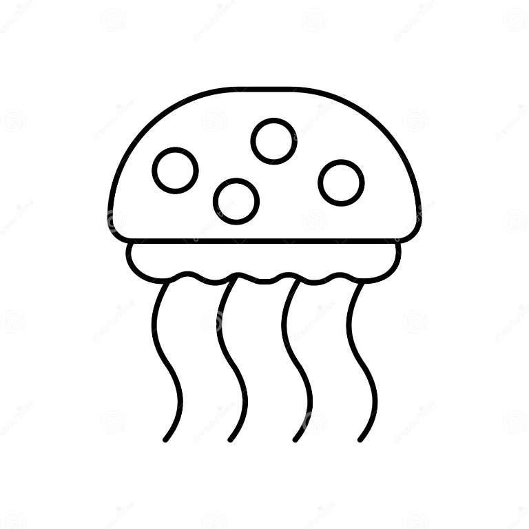 Sea Creature Outline Vector Icon that Can Easily Edit or Modify. Stock ...