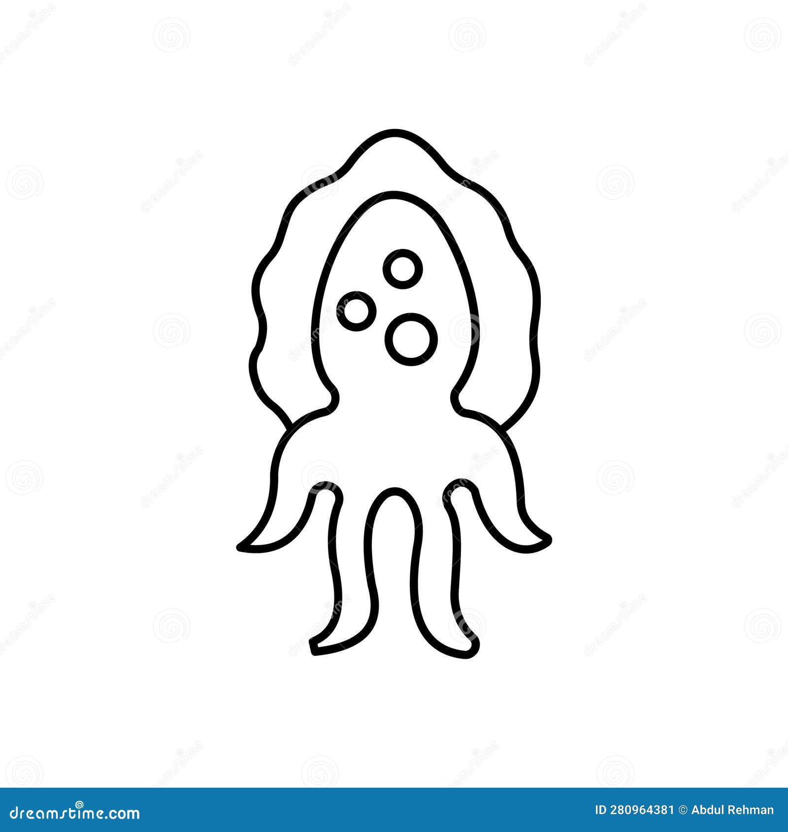 Sea Creature Outline Vector Icon that Can Easily Edit or Modify. Stock ...