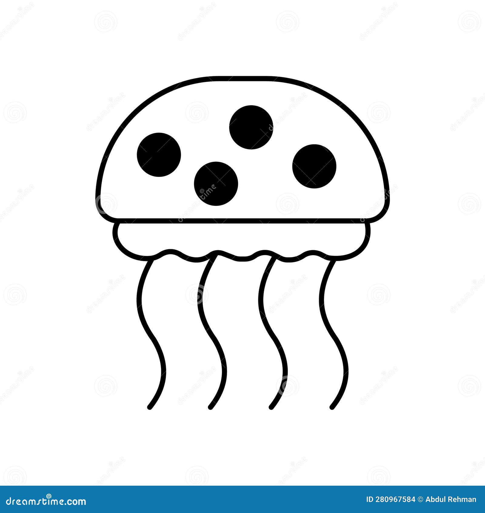 Sea Creature Outline Vector Icon that Can Easily Edit or Modify. Stock ...