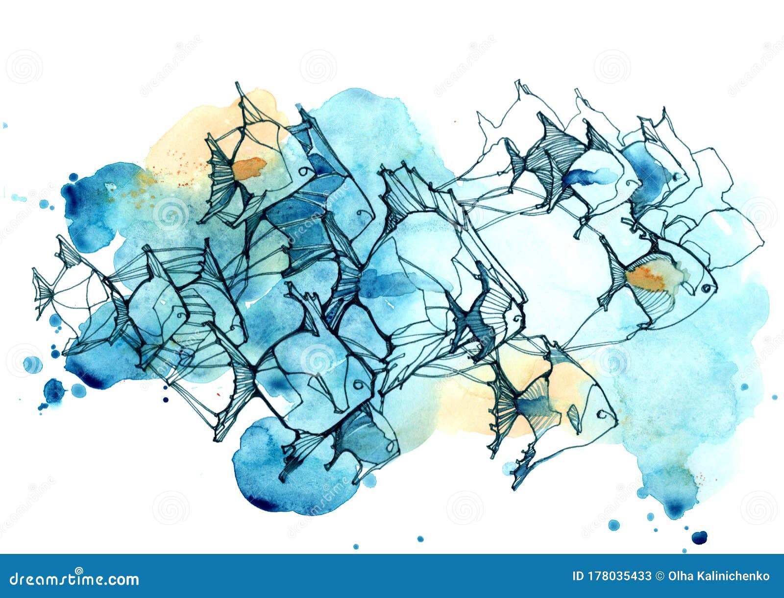 Sea creatures stock illustration. Illustration of packs - 178035433