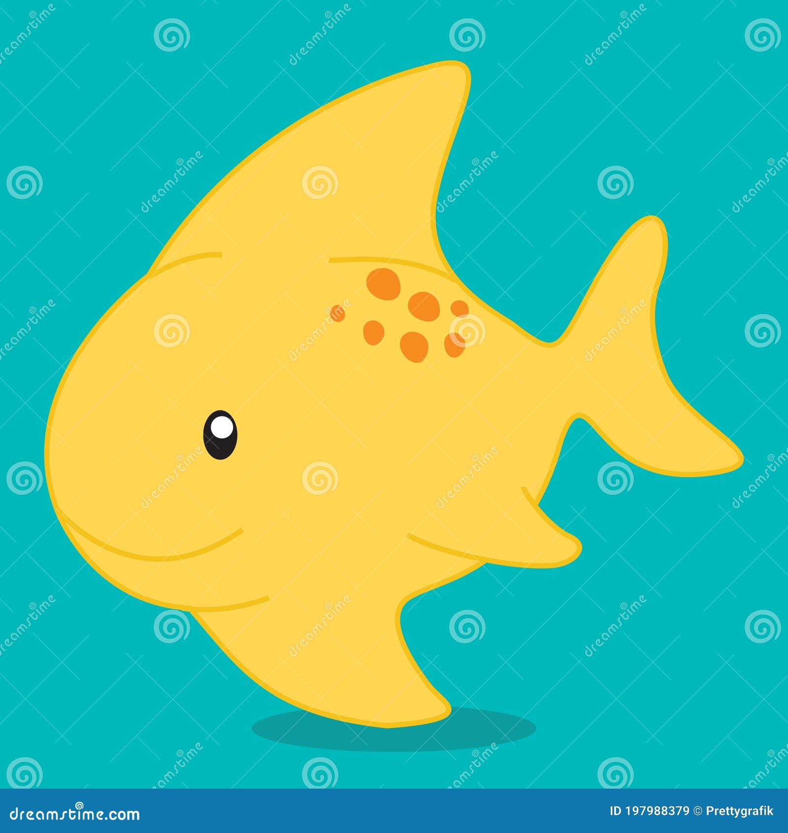 Sea Creatures Fish Yellow 09 Stock Vector - Illustration of fish ...