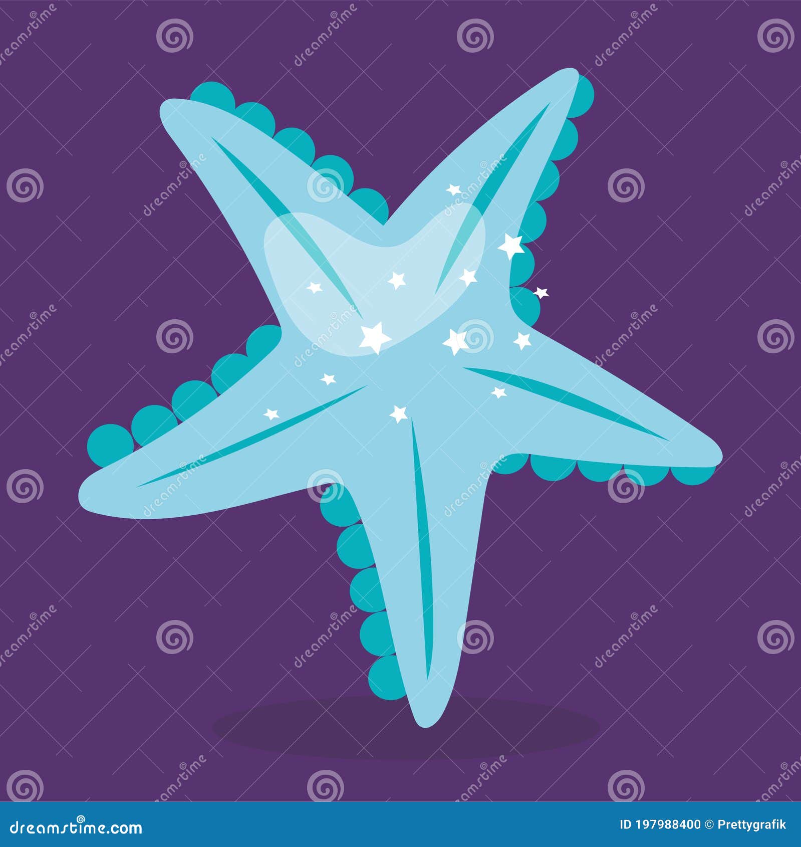 Sea Creatures, Starfish, Sea Urchins And Seashells Cartoon Vector ...