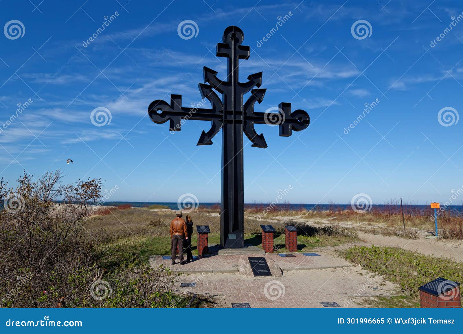 Sea Cross on the Rewa Promontory Stock Image - Image of sign, cloud ...