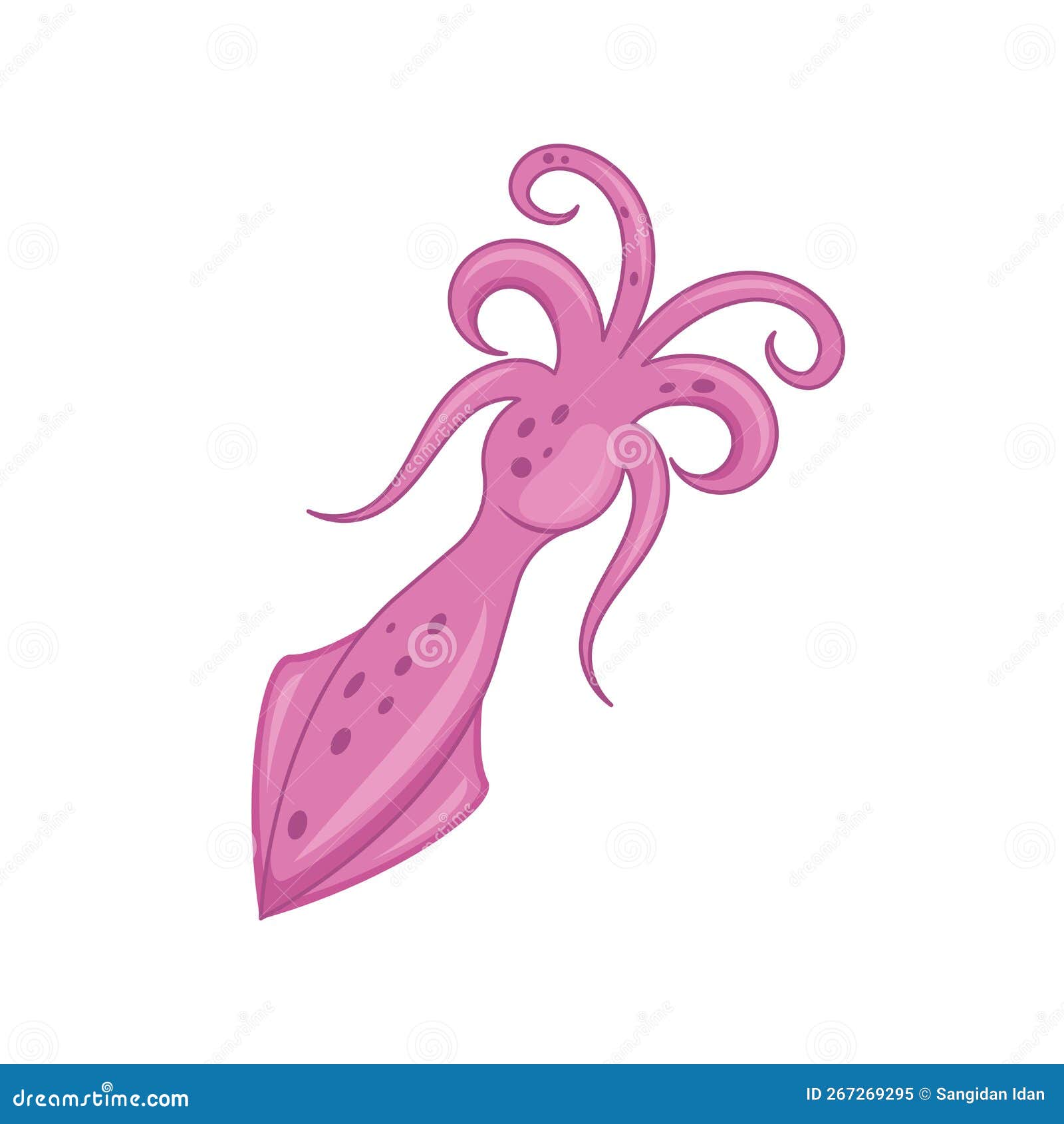 Sea Cuttlefish Cartoon Vector Element Design Template Stock Vector ...