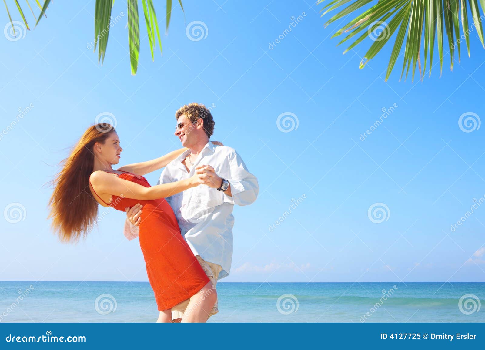 Sea and dance stock image. Image of palm, relationship - 4127725