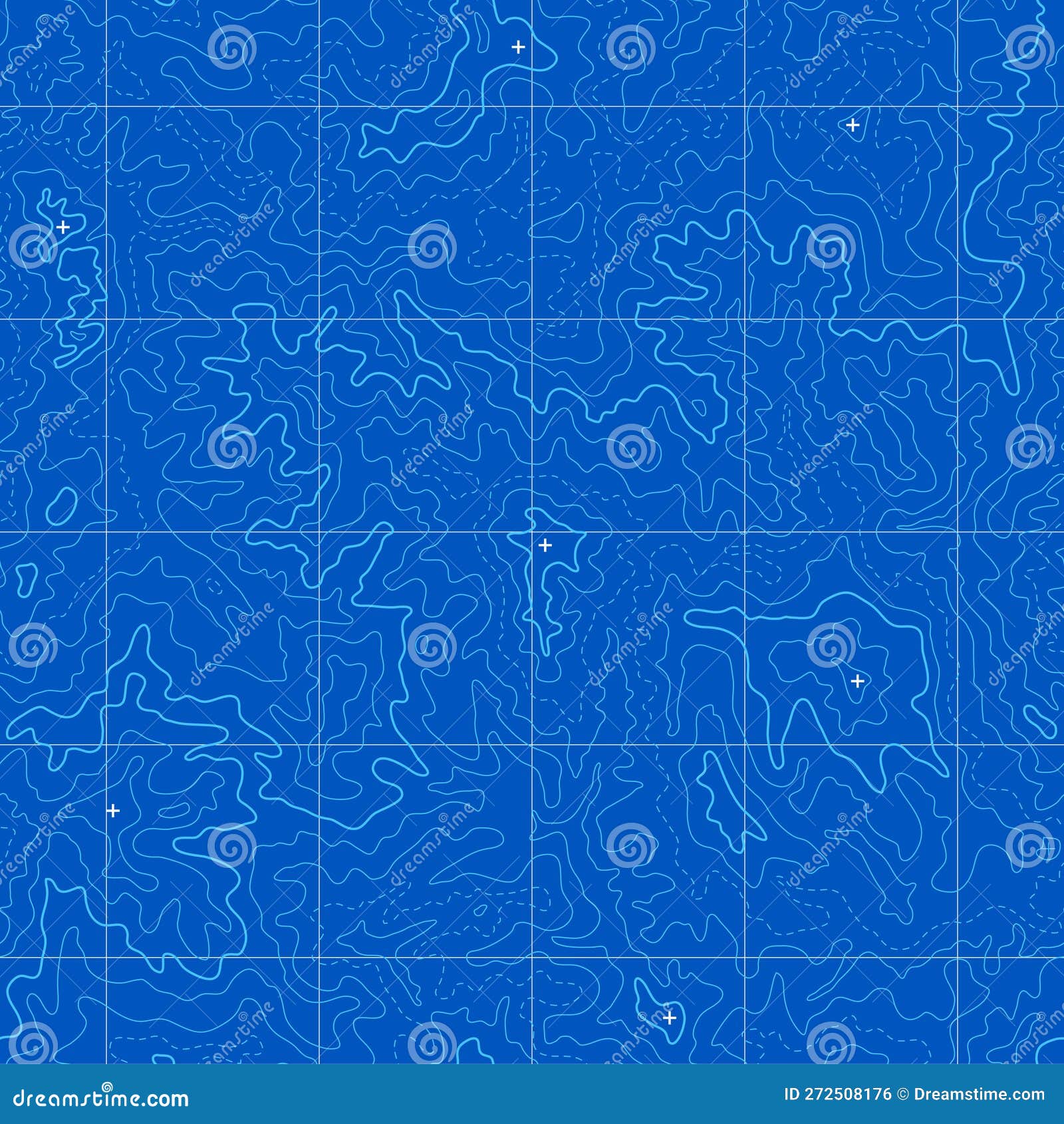 Sea Depth Topographic Map Contour in Lines and Contours Stock Vector ...