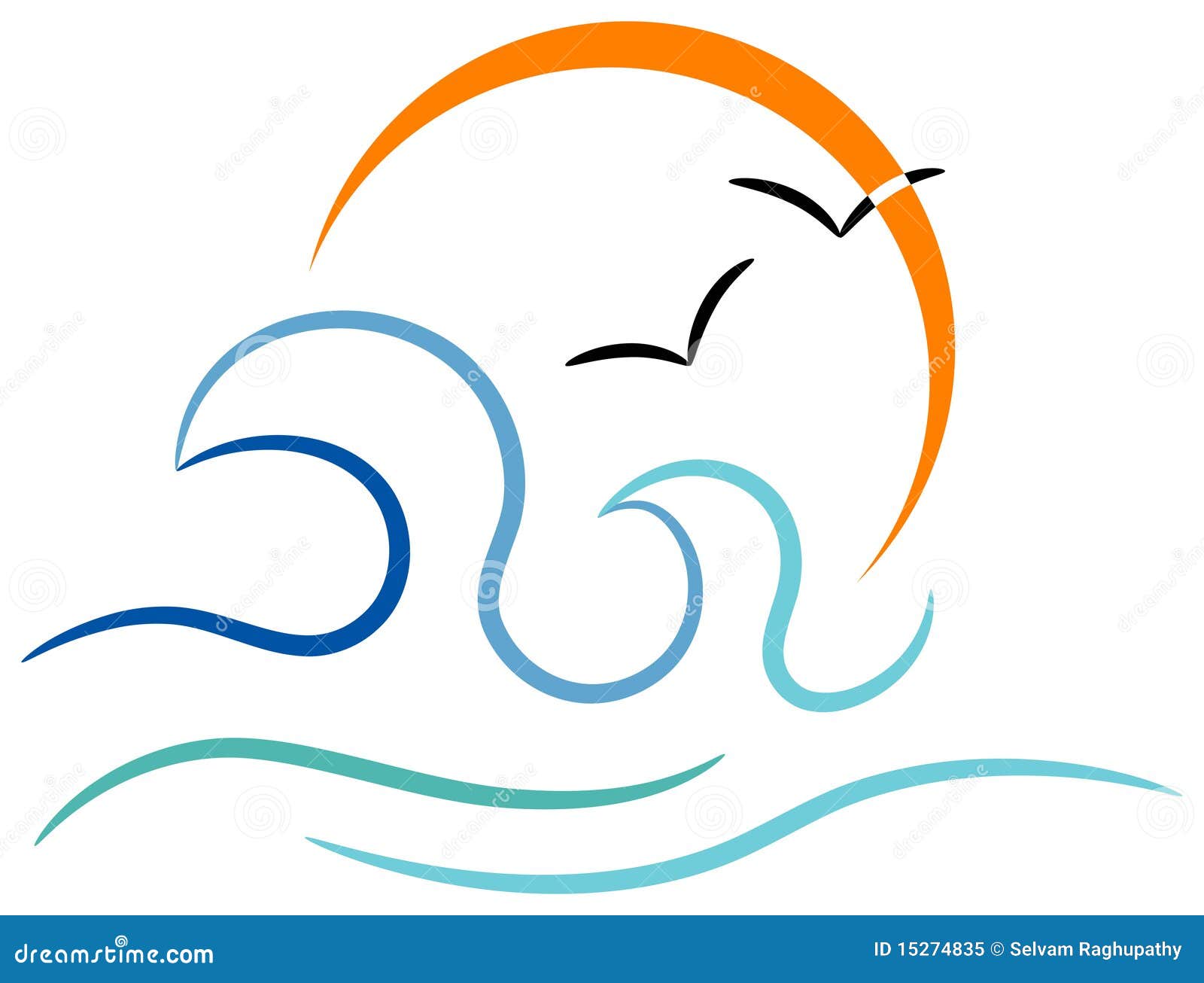 Sea design stock vector. Illustration of painting, summer - 15274835