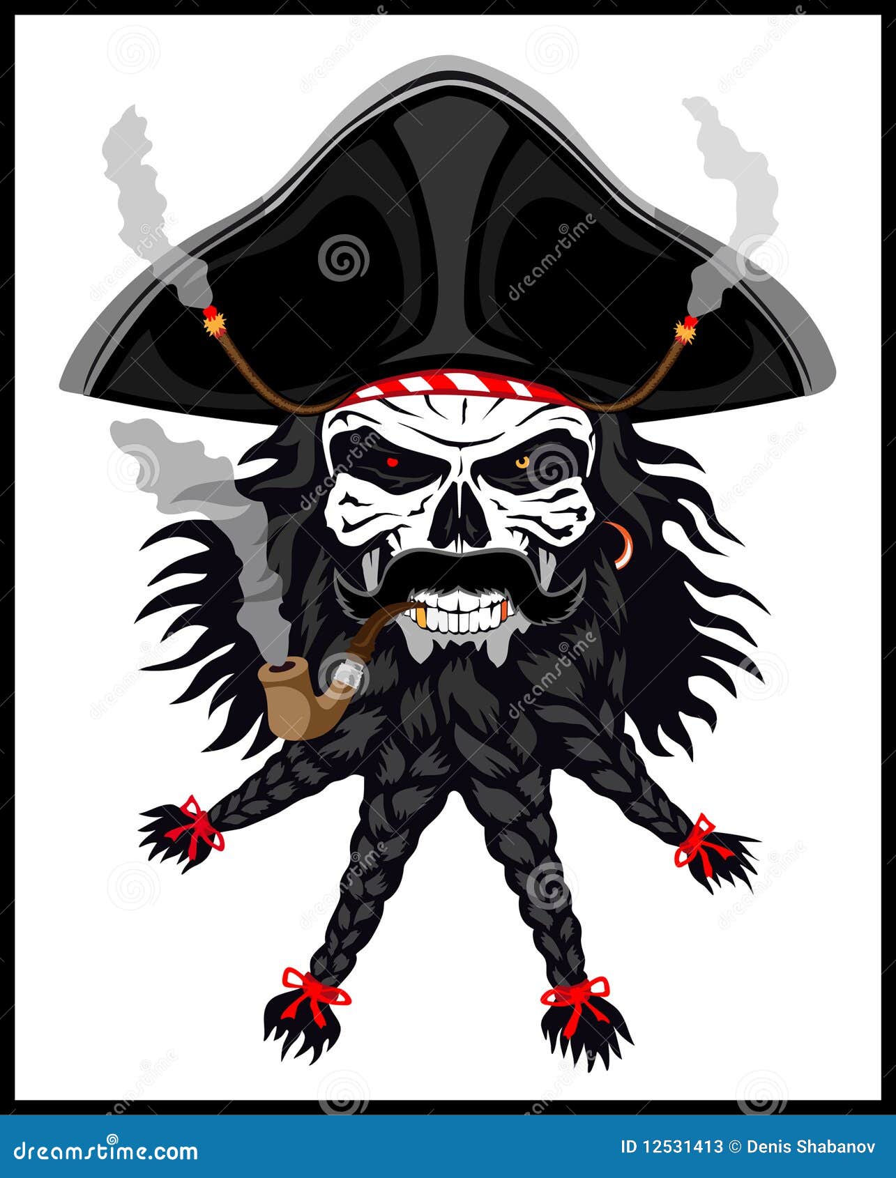 Sea devil stock vector. Illustration of devil, danger - 12531413