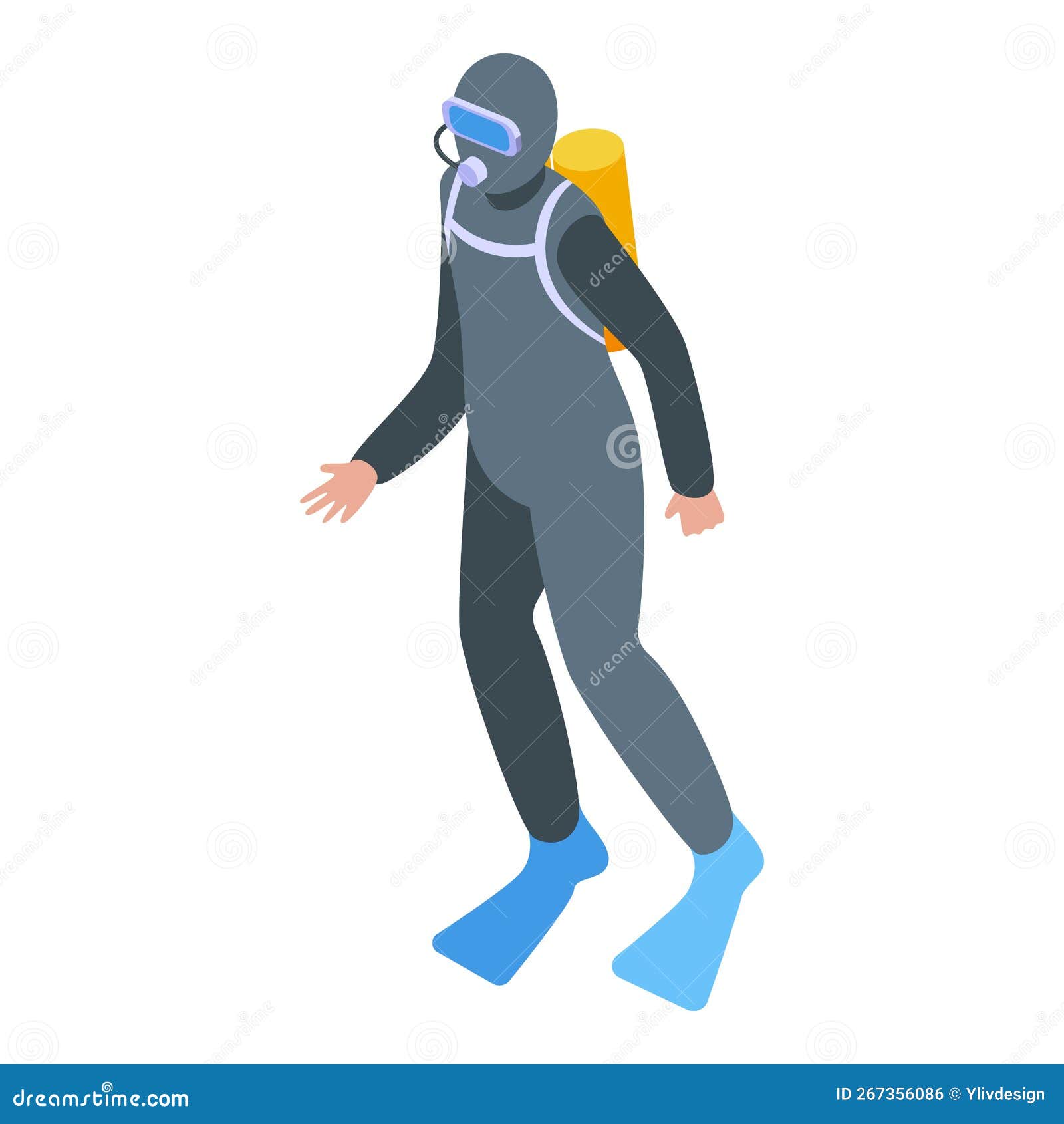 Sea Diver Icon Isometric Vector. Scuba Dive Stock Illustration ...