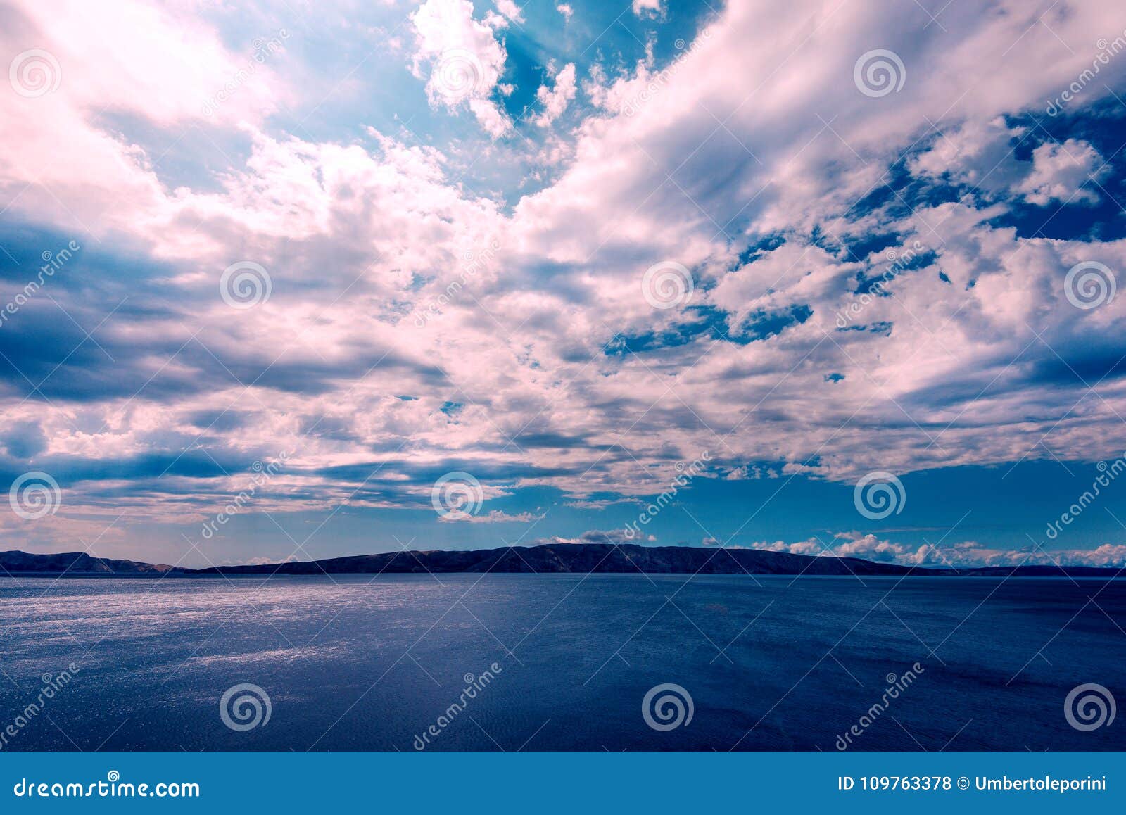 Sea and dramatic sky stock photo. Image of dramatic - 109763378