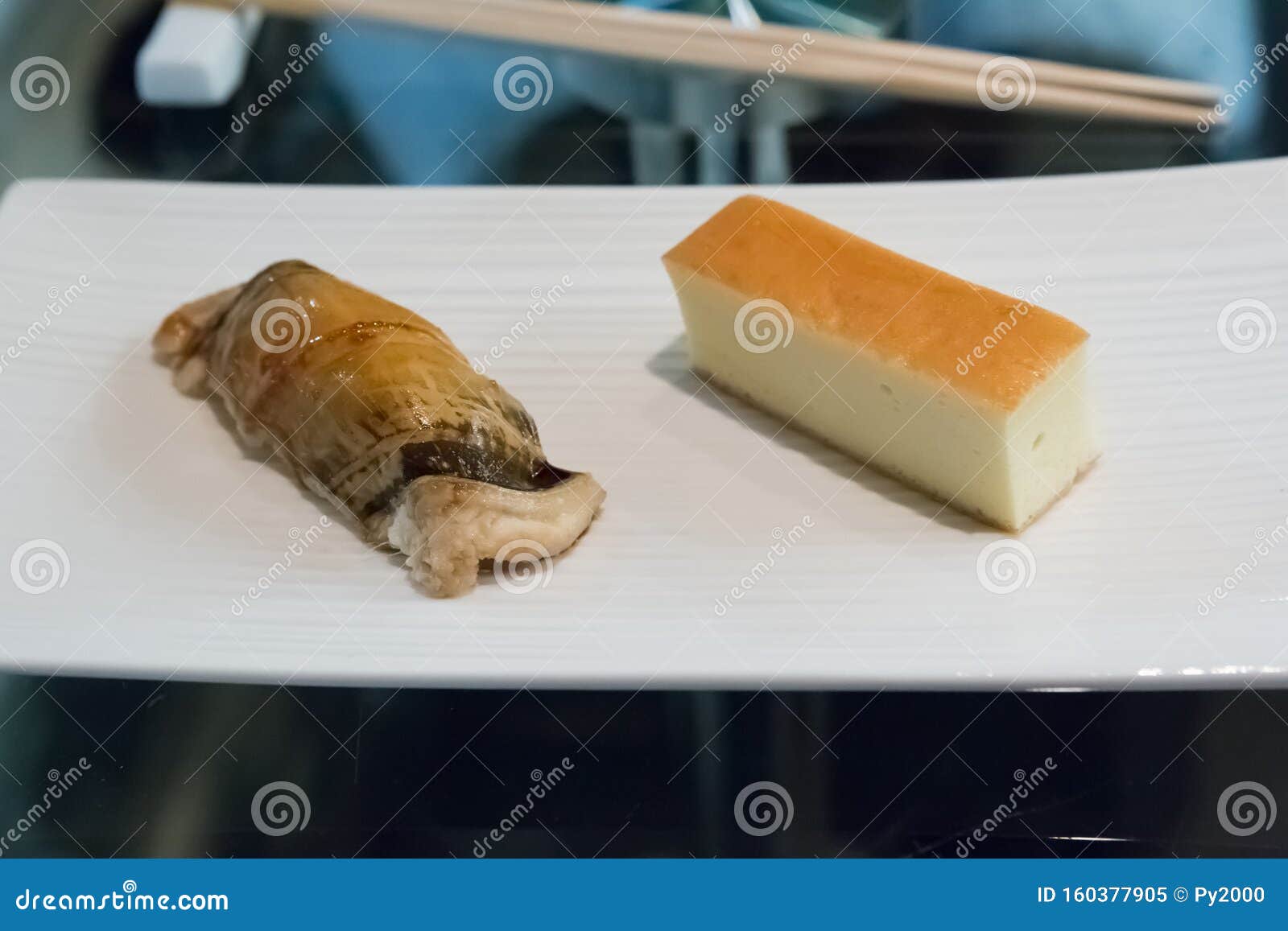 Sea Eel and Egg Sushi stock image. Image of nigiri, fresh - 160377905