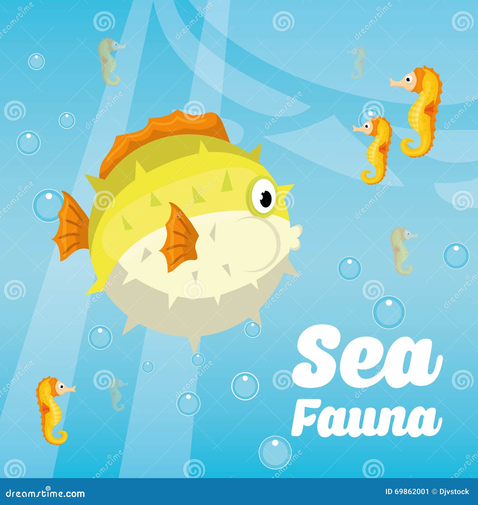 Sea Fauna Graphic Design, Vector Illustration Stock Vector ...