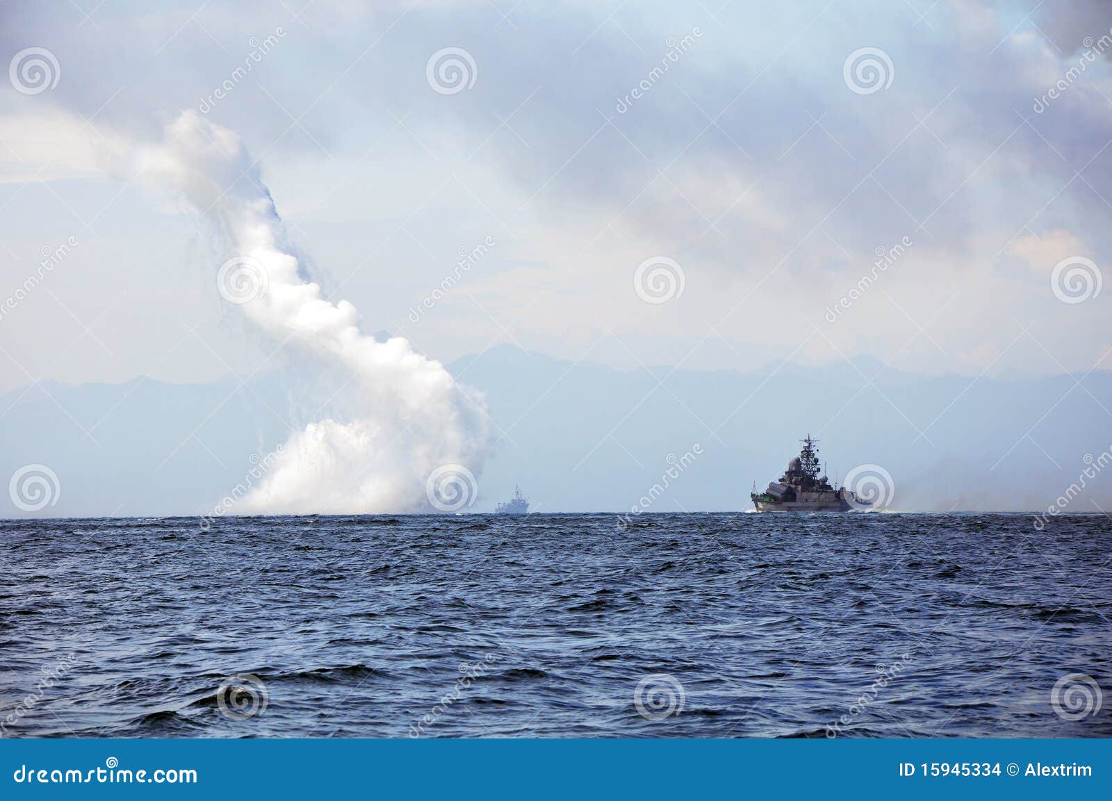 Sea fight stock photo. Image of color, navy, horizontal - 15945334