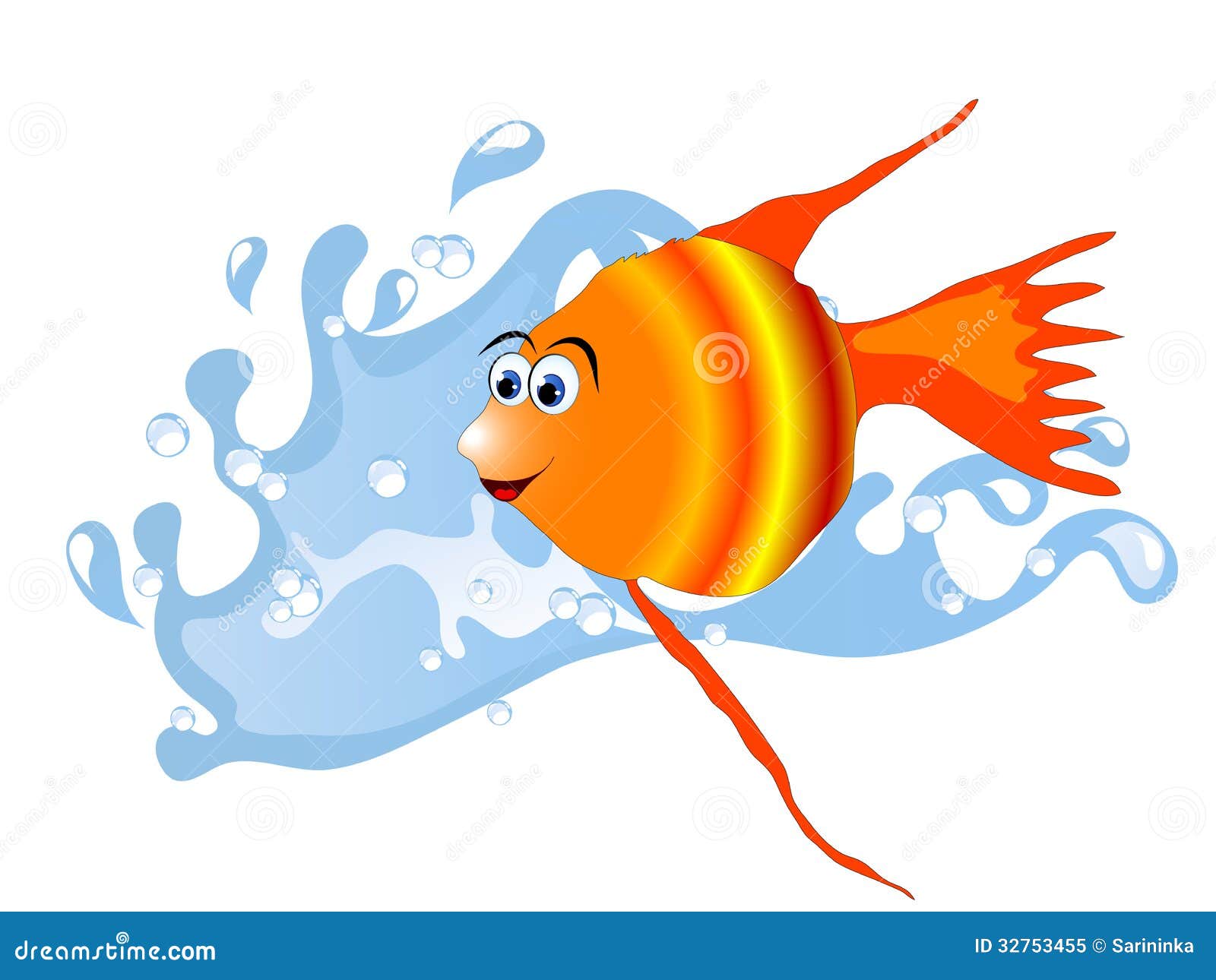 Sea fish stock vector. Illustration of wavelet, bubble - 32753455