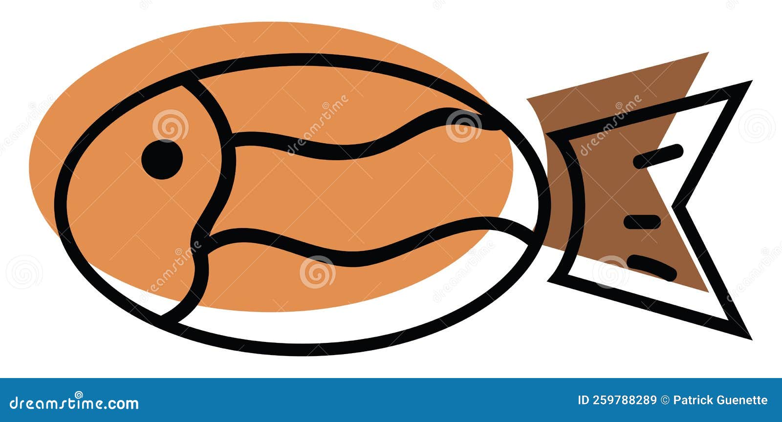 Sea fish, icon icon stock vector. Illustration of ocean - 259788289