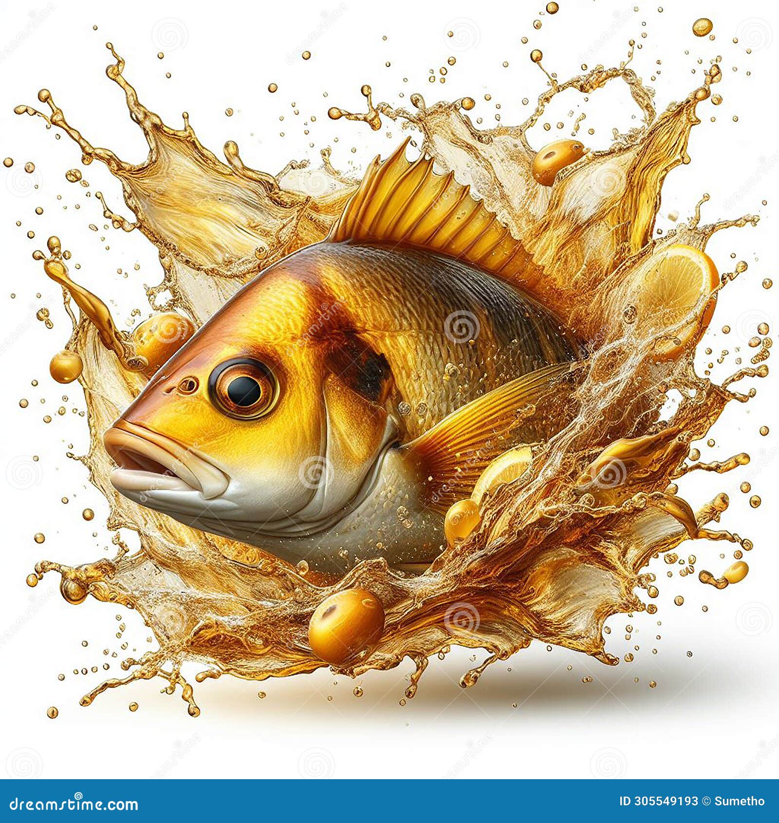 Sea Fish with Sharp Teeth is Jumping Out of the Water. the Background ...