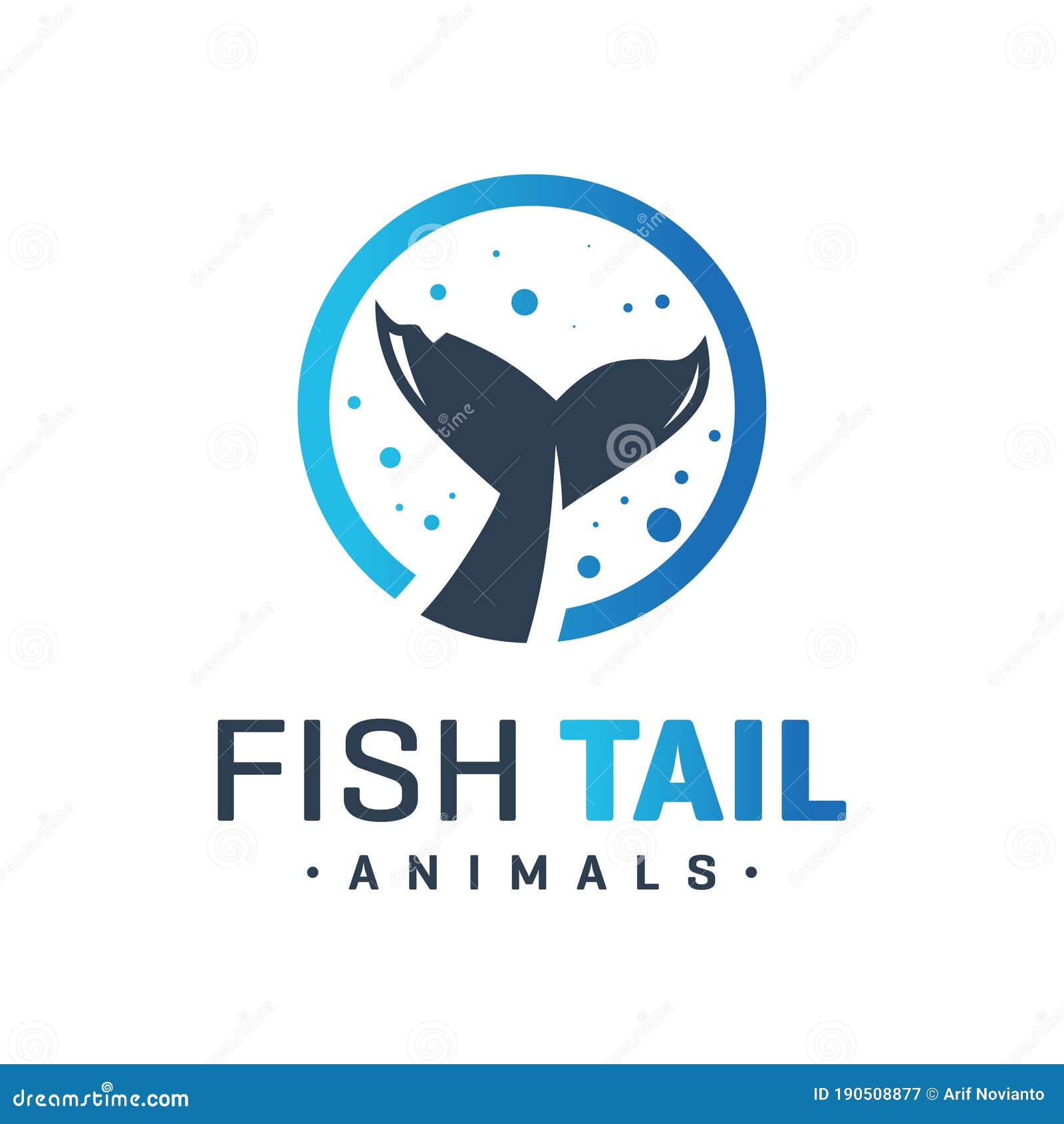 Sea fish tail logo stock vector. Illustration of shape - 190508877