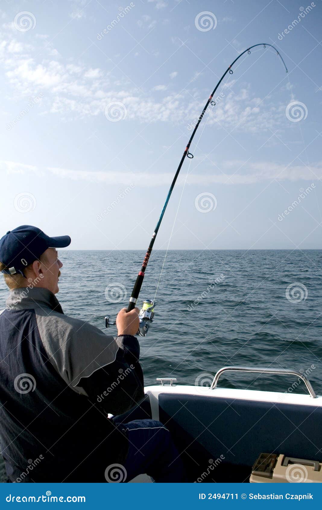 Sea fishing. stock image. Image of ocean, breeze, seascape - 2494711