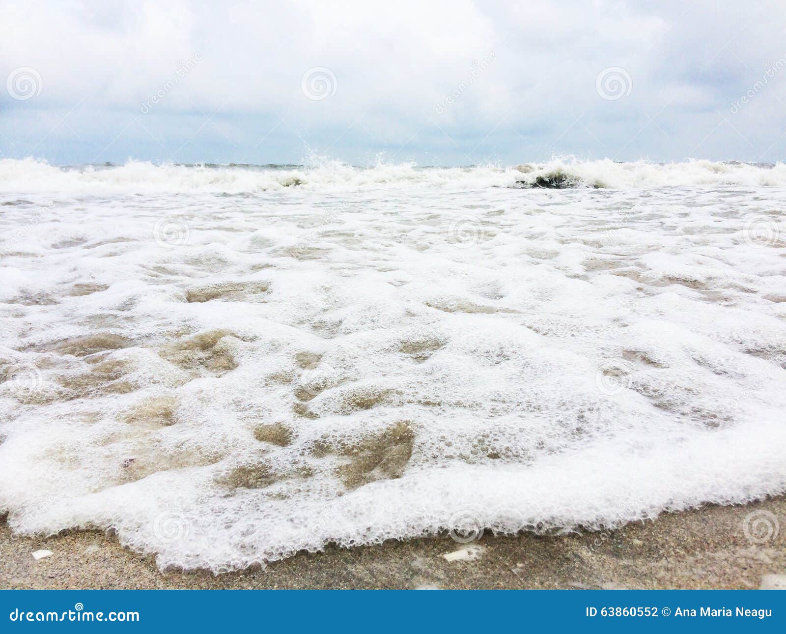 Sea foam stock photo. Image of foam, gura, beach, sand - 63860552