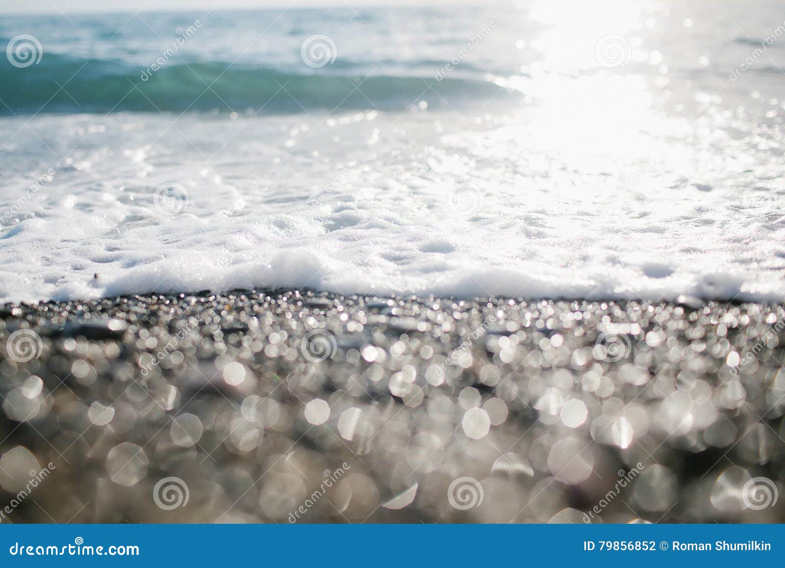 Sea foam on the beach stock photo. Image of stone, sunshine - 79856852