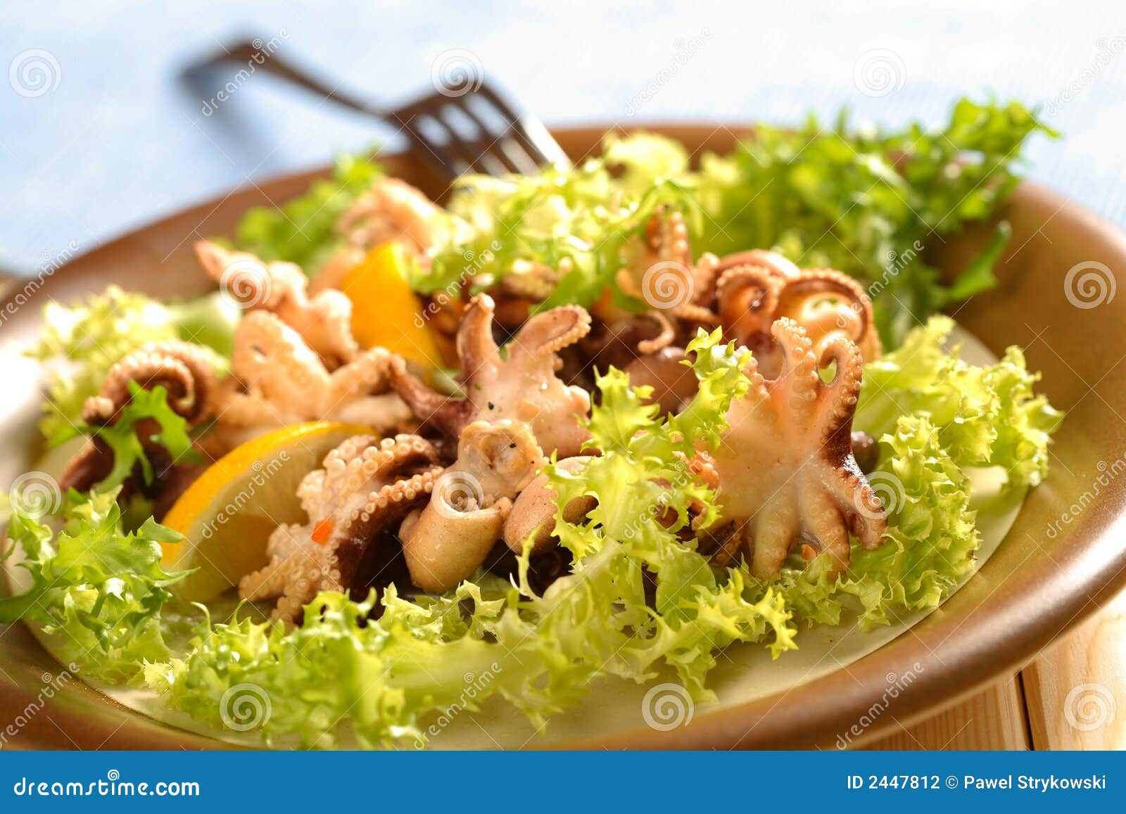 Sea food in the lettuce stock photo. Image of food, kitchen - 2447812