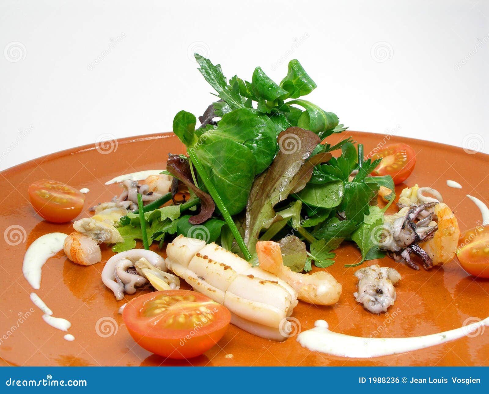 Sea food salad 3 stock photo. Image of tomatoes, food - 1988236