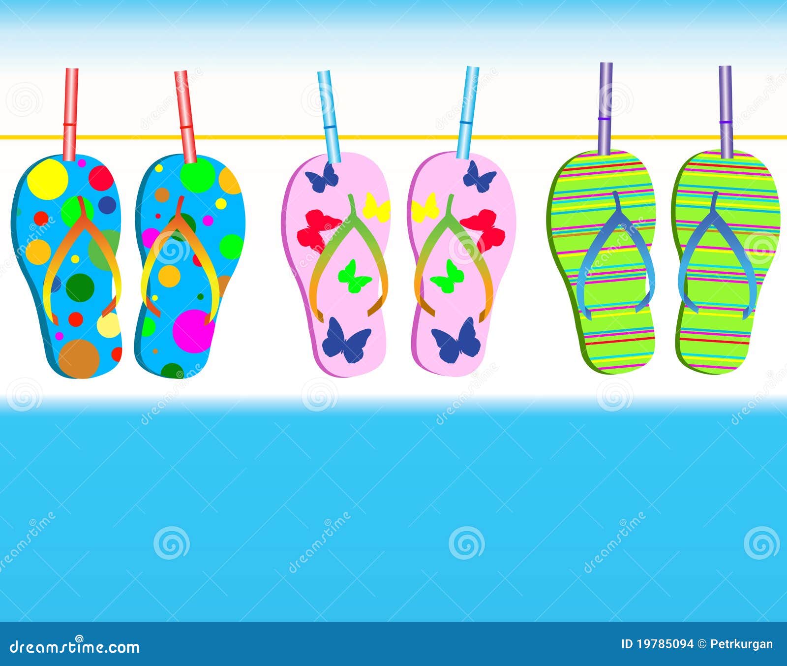 The sea and footwear stock vector. Illustration of shoes - 19785094