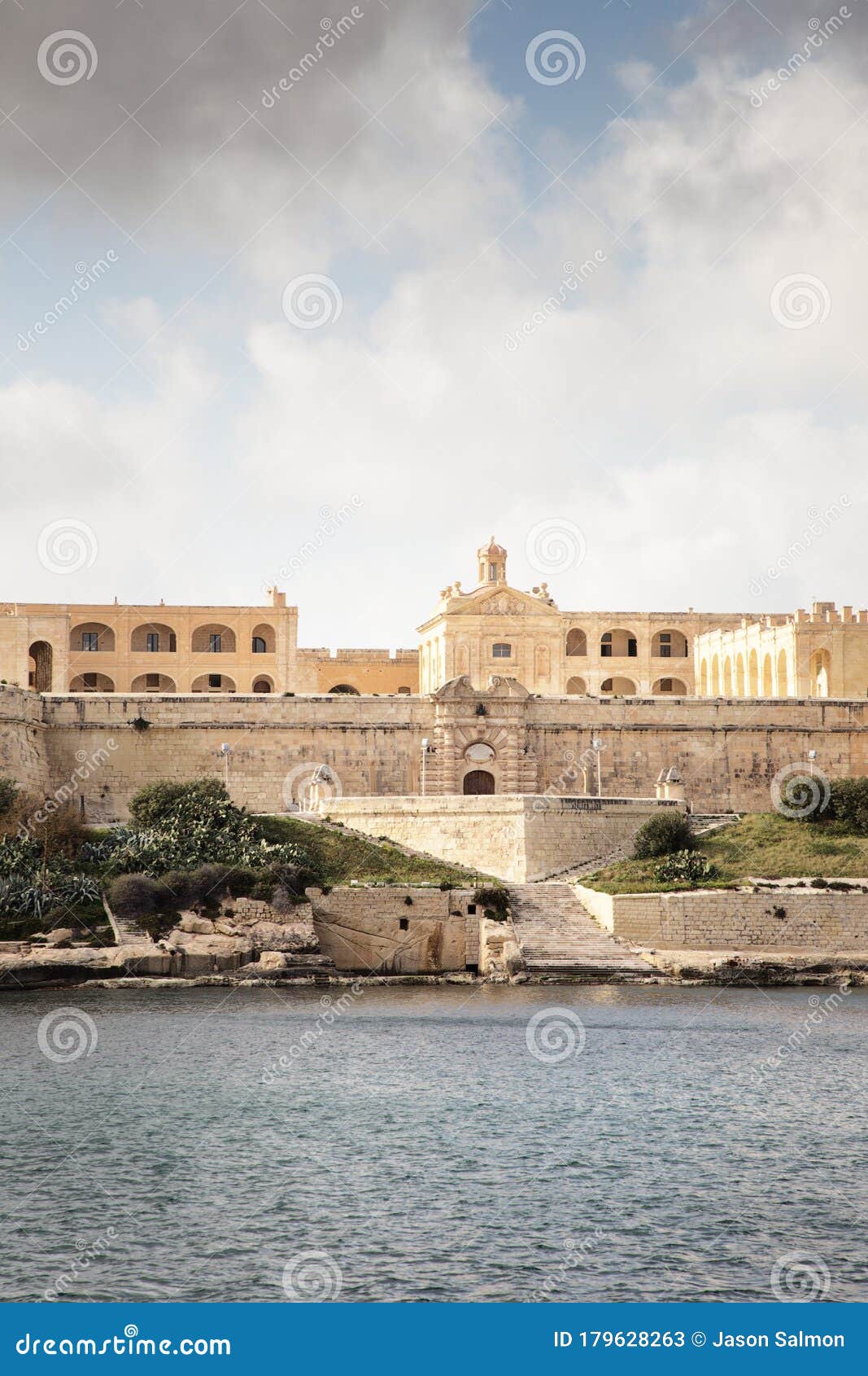Sea fort of malta stock image. Image of fortification - 179628263