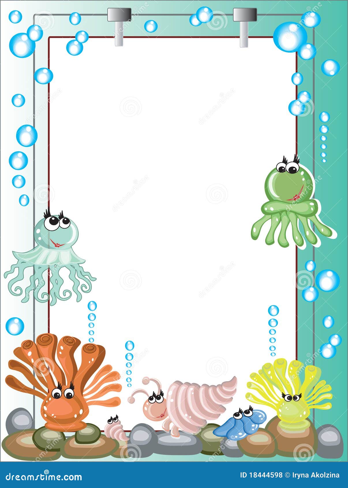 Sea frame stock vector. Illustration of aquatic, collection - 18444598