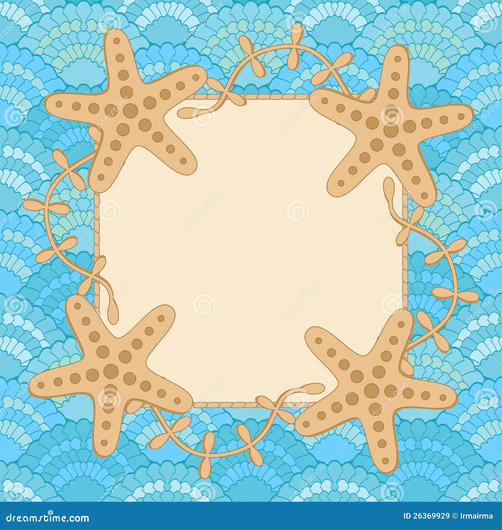 Sea frame template stock vector. Illustration of template - 26369929