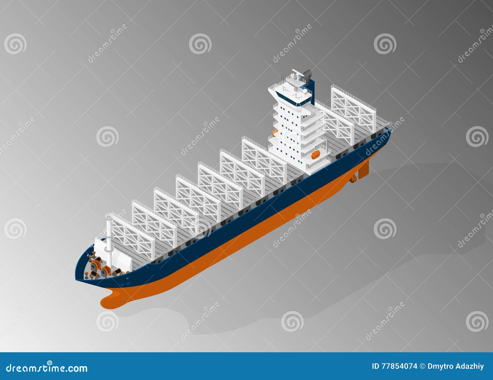 Sea freight transport. stock vector. Illustration of container - 77854074