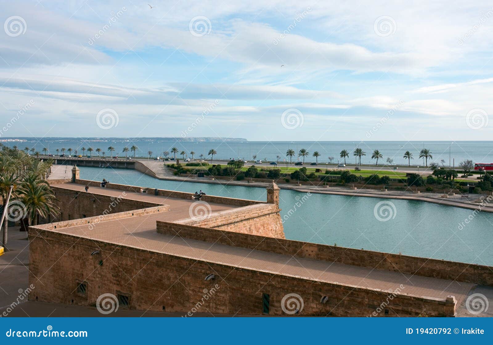 Sea front stock photo. Image of balearic, outdoors, fort - 19420792